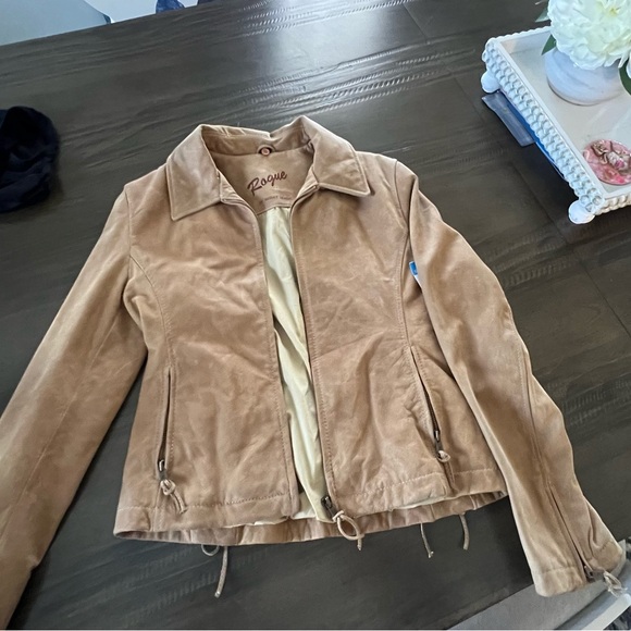 Rogue | Jackets & Coats | Rogue Tan Leather Jacket Classic Style | Poshmark